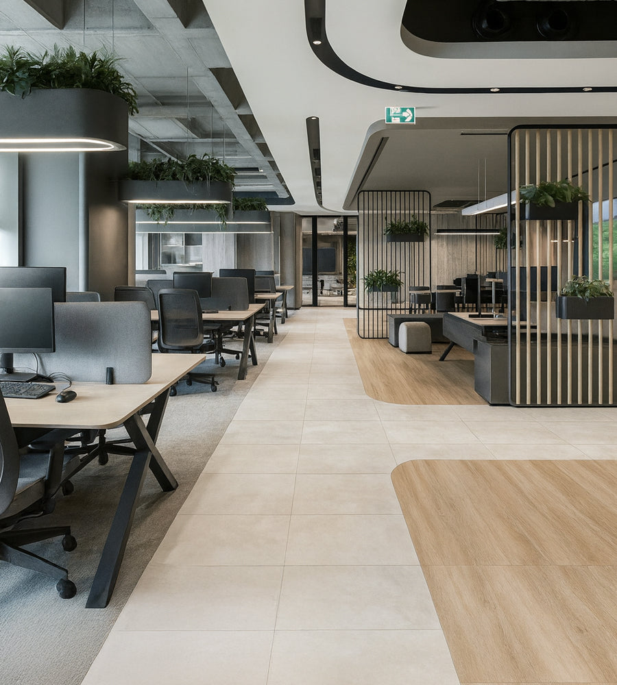 Organic Modern Workspace with Architectural Flow – Davinciya